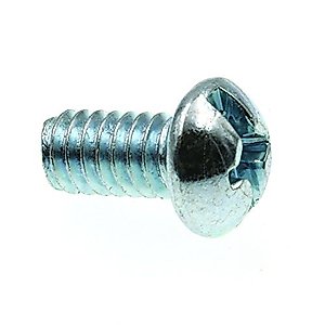Prime-Line 9005127 Machine Screw, Round Head, Slotted/Phillips Combo, 1/4 in-20 X 1/2 in, Zinc Plated Steel, Pack of 100