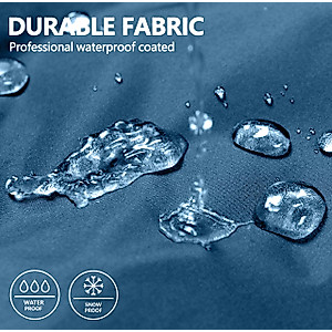 Little Donkey Andy Women's Ski Snowboarding Jacket Waterproof Warm Winter Windproof Mountain Snow Rain Coat Mosaic Blue XL