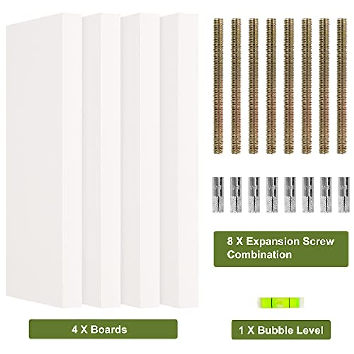 Fixwal Floating Shelf, Set of 4 White Shelves with Invisible Brackets, Decorative Wall Shelves for Bathroom Living Room Bedroom Kitchen Study(15 x5.9 x1.2in)