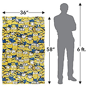 Minions Blanket, 36"x58", Minion Group Silky Touch Super Soft Throw Blanket