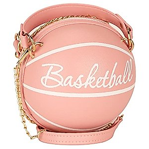 WLC Basketball Shape Purse,PU Special Shape Shoulder Girls' Bag