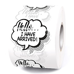 Cute Hello I Have Arrived Small Business Stickers,Happy Mail Stickers,Thank You Sticker,Handmade Stickers,Small Shop Sticker,Package Stickers for Small Business, 500 PCS