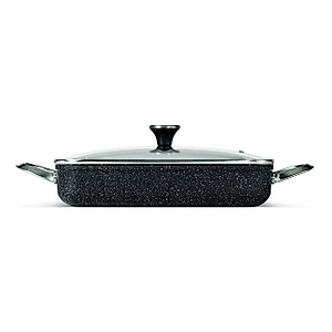 THE ROCK by Starfrit One-Pot 5.3-Quart Rectangular Dish with Lid, 9" x 13", Black