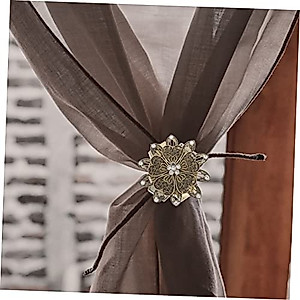 RORPOIR Curtain Tie Window Trim Flower Decorations Floral Shower Curtain Magnetic Curtain Buckle Magnetic Curtain Clip Curtain Holder Rope Curtain Tieback Delicate Curtain Tieback Alloy