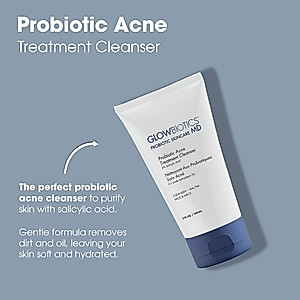 Glowbiotics Probiotic Acne Cleanser: Gentle Foaming Face Wash for Acne-Prone Skin | Clears Pores, Removes Dirt & Oil, Soothes Redness with Salicylic Acid & Niacinamide