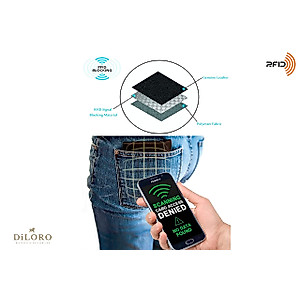 DiLoro Mens Wallet RFID Blocking Genuine Full Grain Leather Bifold Wallet with Flip ID Coin and Secure Zip Compartment Extra Large (Dark Hunter Brown)