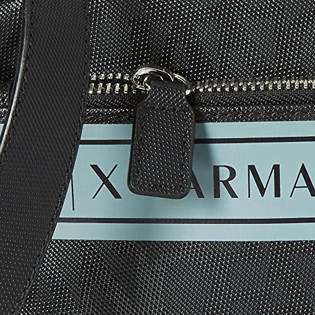 A|X Armani Exchange Women's Allover Logo Fabric Camera Case Bag, Black/Magnesium, OS