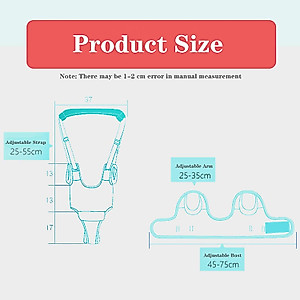 IULONEE Baby Walker, Handheld Kids Toddler Walking Harness Helper Assistant Protective Belt Child Activity Walker Adjustable Standing Up Walking Learning Helper for Toddler 7-24 Month (Grey)