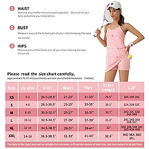 Women's Exercise Sleeveless Dress Tennis Golf Workout Dress with Pockets Built-in Shorts & Bra Yoga Sports Athletic Dress (Black, S)