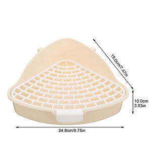 Ipetboom Triangle Potty Trainer Rabbit Litter Box Potty Trainer Pet Toilet Hamster Bunny Corner Litter Bedding Box Litter Pan for Rabbit Bunny Chinchilla Ferret Guinea Pig Hamster