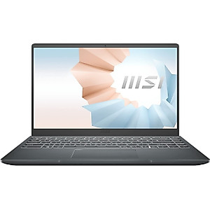 MSI Modern 15 Thin and Light Daily Laptop: 15.6" FHD 1080p, Intel Core i7-1195G7, Intel Iris Xe, 16GB, 512GB SSD, Win10, Carbon Gray (A11MU-681)