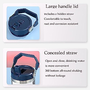 westlion IceFlow Stainless Steel Tumbler with Straw-Vacuum Insulated Water Bottle for Home, Office or Car - Reusable Cup with Straw Leakproof Flip Cold for 12 Hours or Iced for2Days(wq-black 20oz)