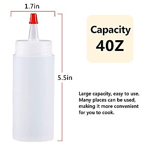 Squeeze Bottle, Shekure 30Pcs 4 Oz Premium Food Grade Plastic Bottles with Squeeze Top Caps Include 2 Labels and 1 Pen for Icing Cookie Decorating Sauces Condiments Arts Crafts BPA Free (X001)