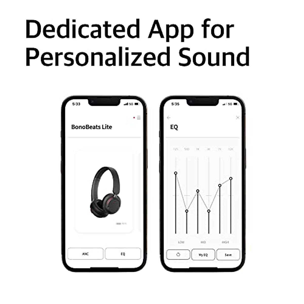 Phiaton BonoBeats Lite Digital Hybrid Active Noise Cancelling Wireless Headphones