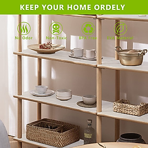 Anze Shelf Liner Non Adhesive Refrigerator Mats Washable, No Odor Plastic Pantry Liners, Wire Shelf Paper & Drawer Liner for Cupboard,Kitchen Cabinets, Bathroom Shelves, Shoe Rack