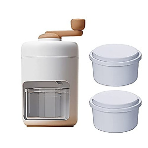 Snow Cone Machine，Portable Ice Crusher, Advanced Manual Shaved Ice Machine, Household Kitchen Utensils, and 2 Freezing Mold for Making Smoothies