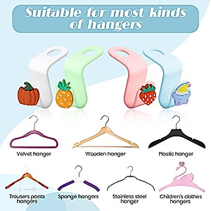 WXOIEOD 20 Pieces Clothes Hanger Connector Hooks for Kids Hangers, Cute Plastic Hanger Space Saving Connector Hook Closet Organizer Heavy Duty Outfit Hangers Cascading Extender Clips for Coat Shirt