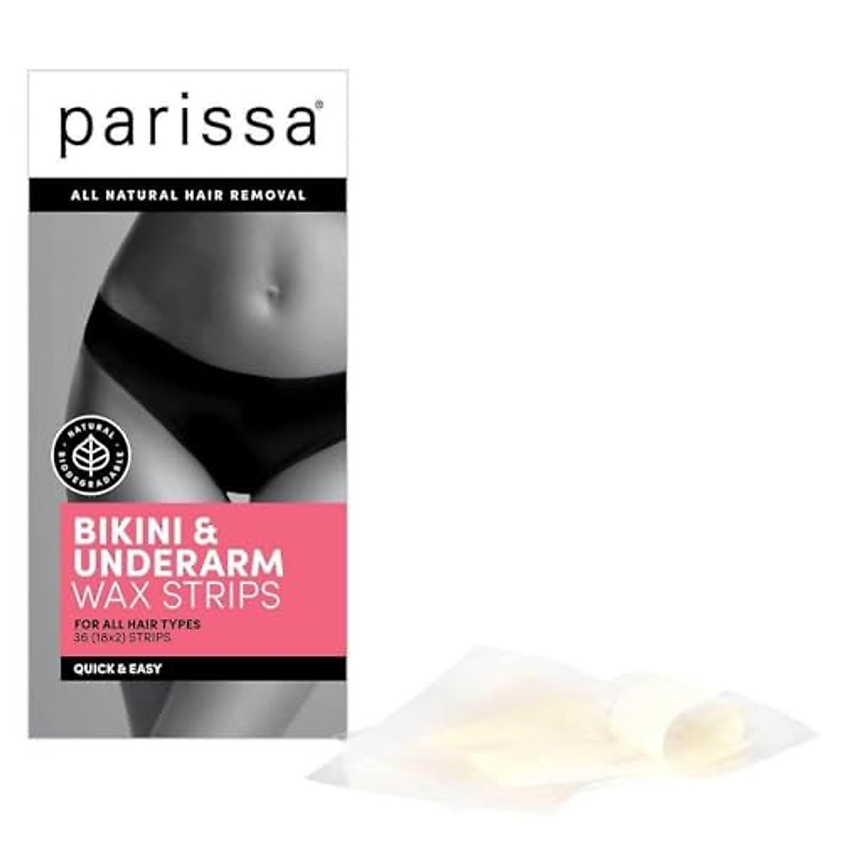 PARISSA Bikini & Underarm Wax Strips 36 Count, 36 CT