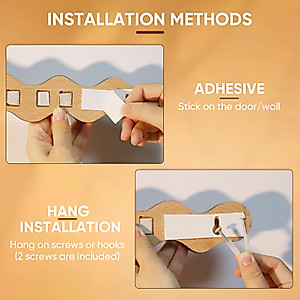 ONULISS Sunglass Organizer Wall, Beechwood Hanging Sunglasses Organizer Storage, Sunglass Holder for Wall, Sunglasses Holder Eyeglass Holder Stand, Sun Glasses Organizer Display Rack, 7 Slots (Black)