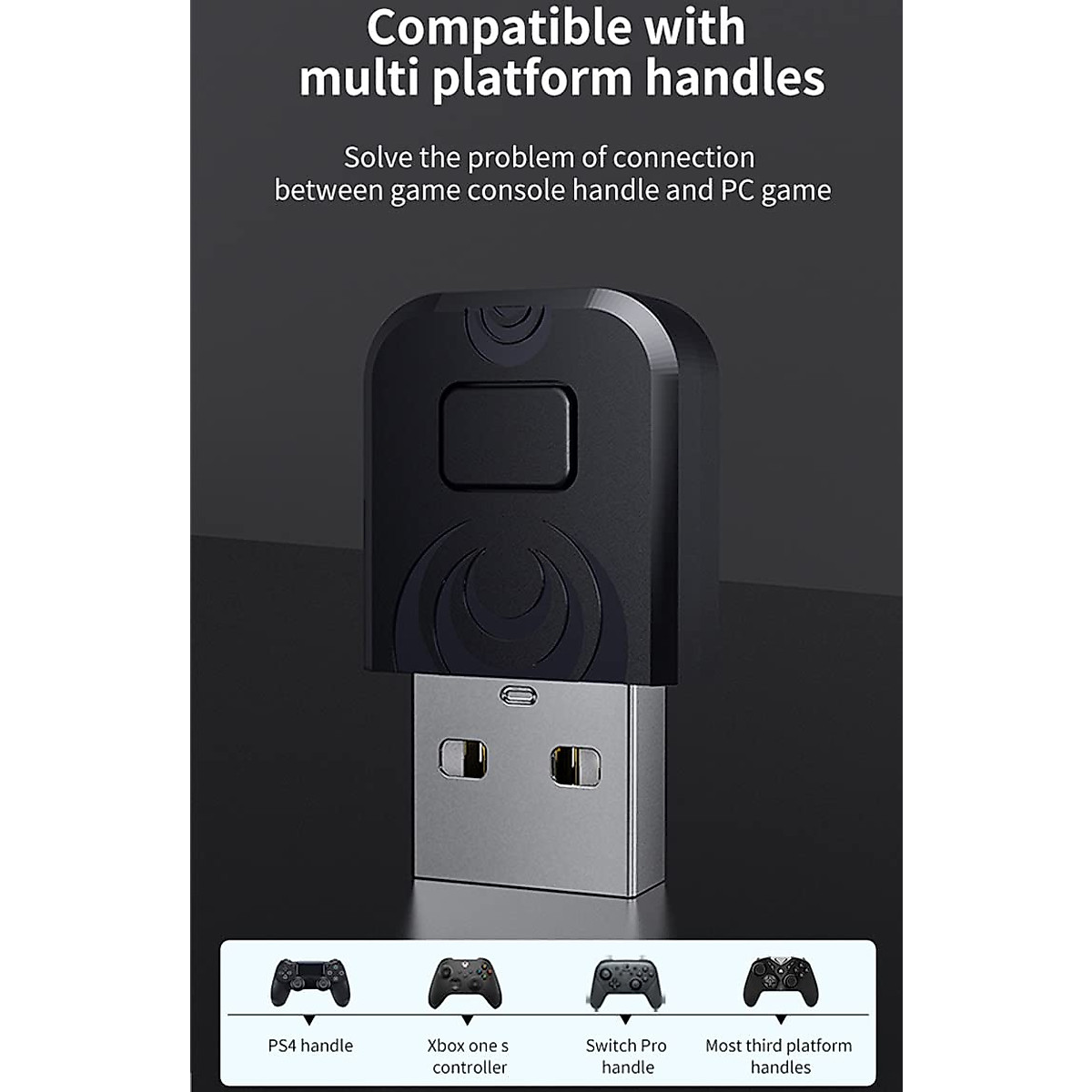 VANJUNN USB Dongle Adapter for Gamepad PS5 PS4 Xbox One S and Nitnendo Switch Pro PC Controller Adapter