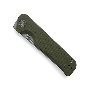 Miguron Knives M Pagos Front Flipper Folding Knife 3.16" Sandblasting 14c28n Blade Green G10 Handle Camping Hiking Pocket Knife MGR-807SGN