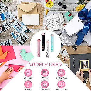 4 Pieces Cute Mini Scissors, Cartoon Cat Paw Stainless Steel Craft Scissors, Folding Stationery Scissors with Safety Cover, Portable Safety Scissors for Paper Cutting, Scrapbooking, Crafting