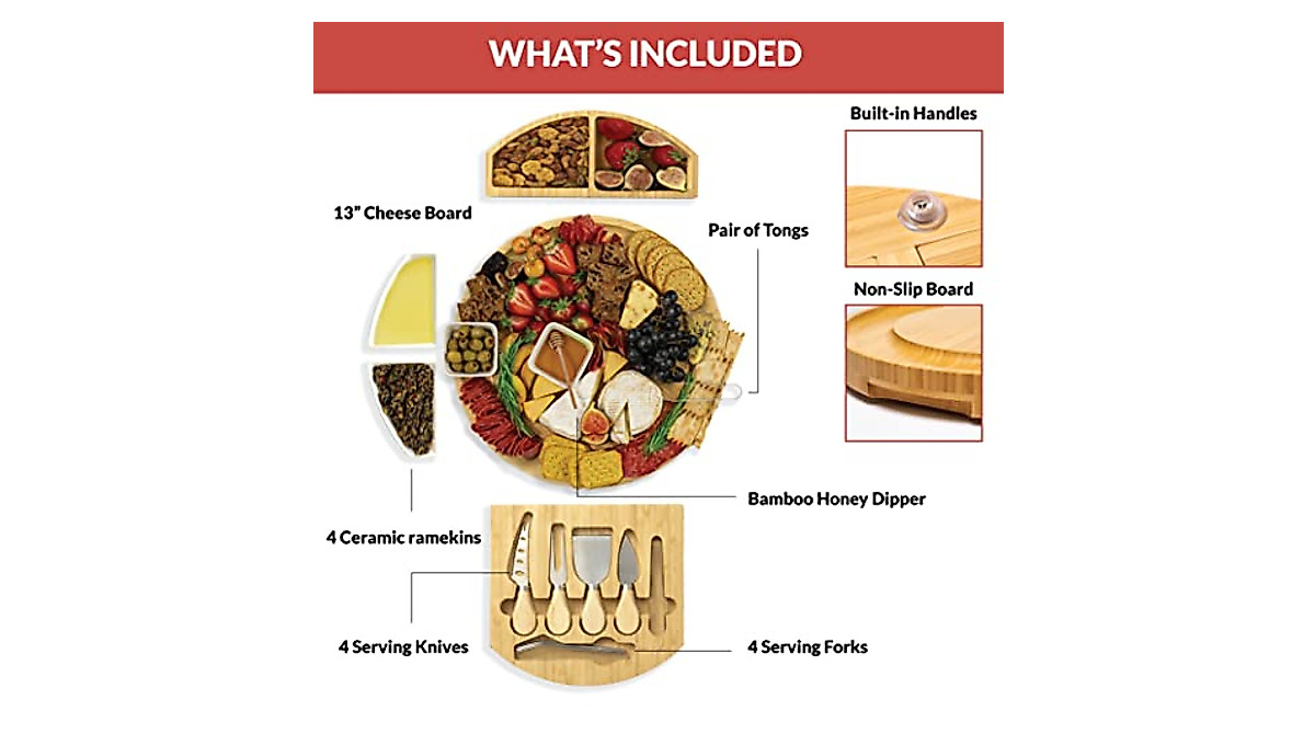 Round Cheese & Charcuterie Board Set - Ultimate Entertaining
