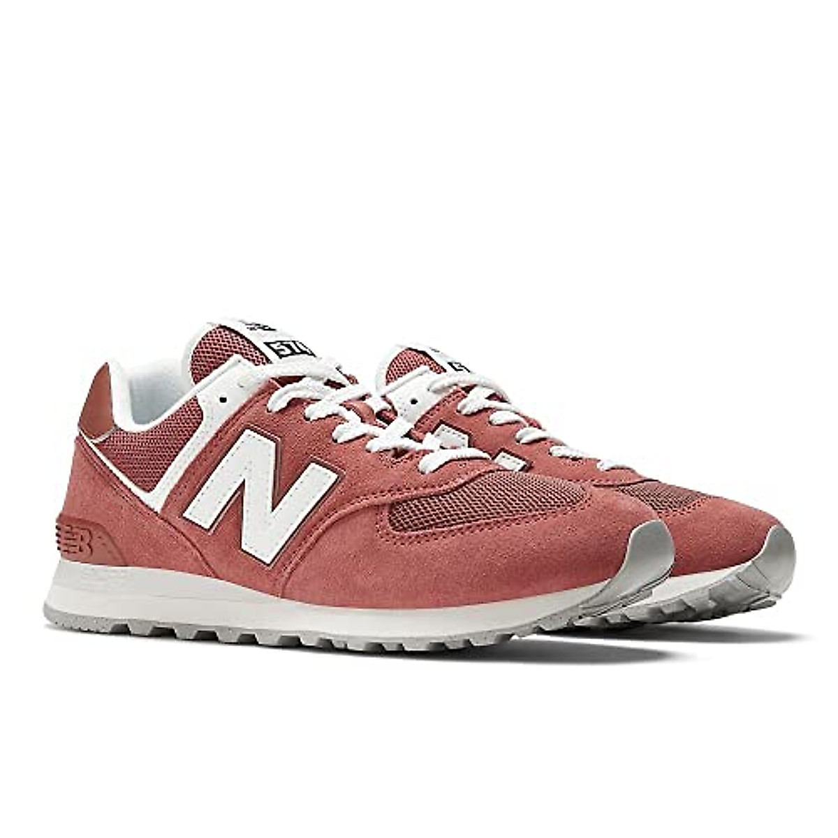 New Balance Men's 574 V2 Spilled Paint Sneaker, Red/White, 8