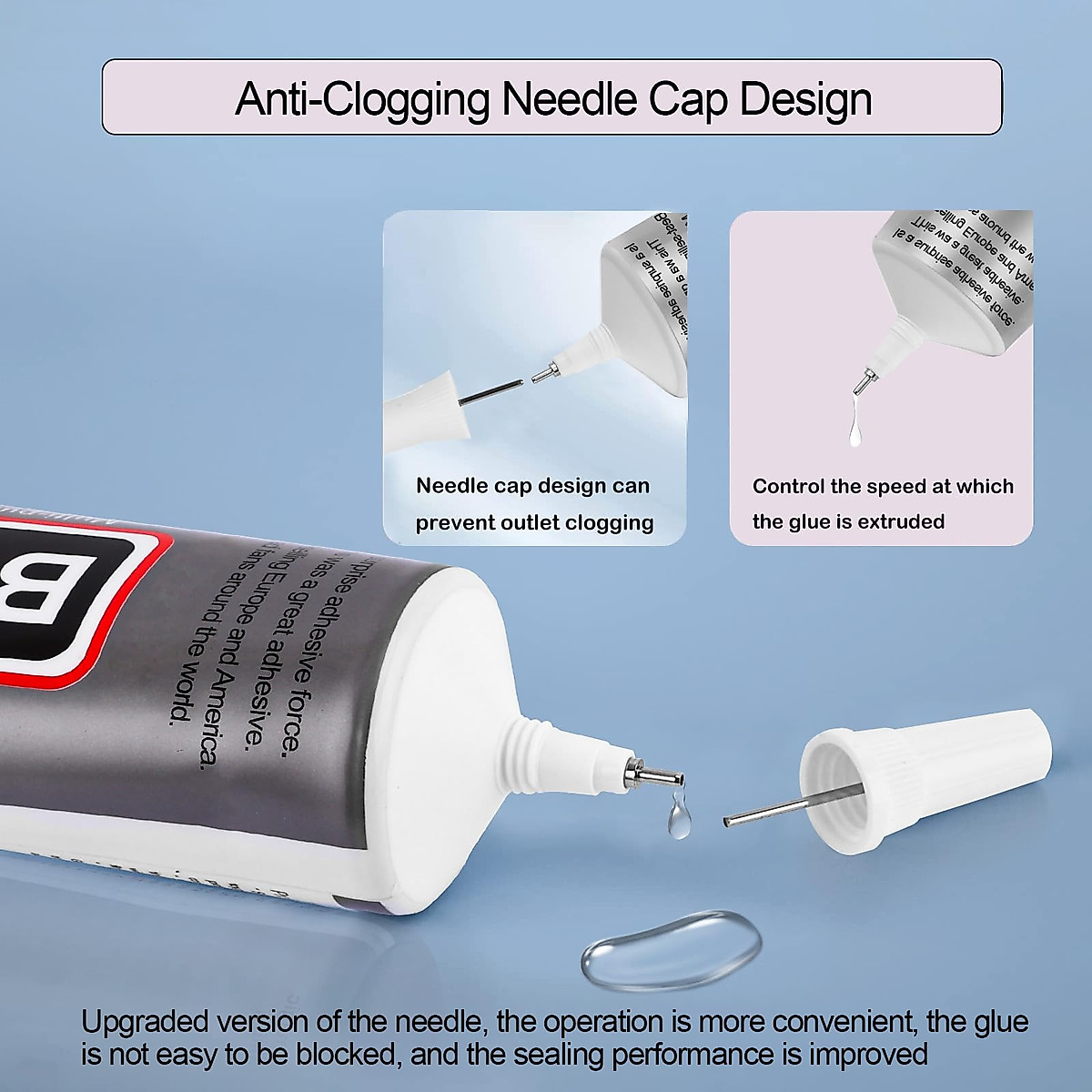 4 PCS 110ml B7000 Glue Clear with Precision Tip, Super Craft Glue, Clear Glue Rhinestones Glue for Craft, Jewelry Glue for Jewelry Making, Phone Repair, DIY Craft Makeup, Nail Art Glass