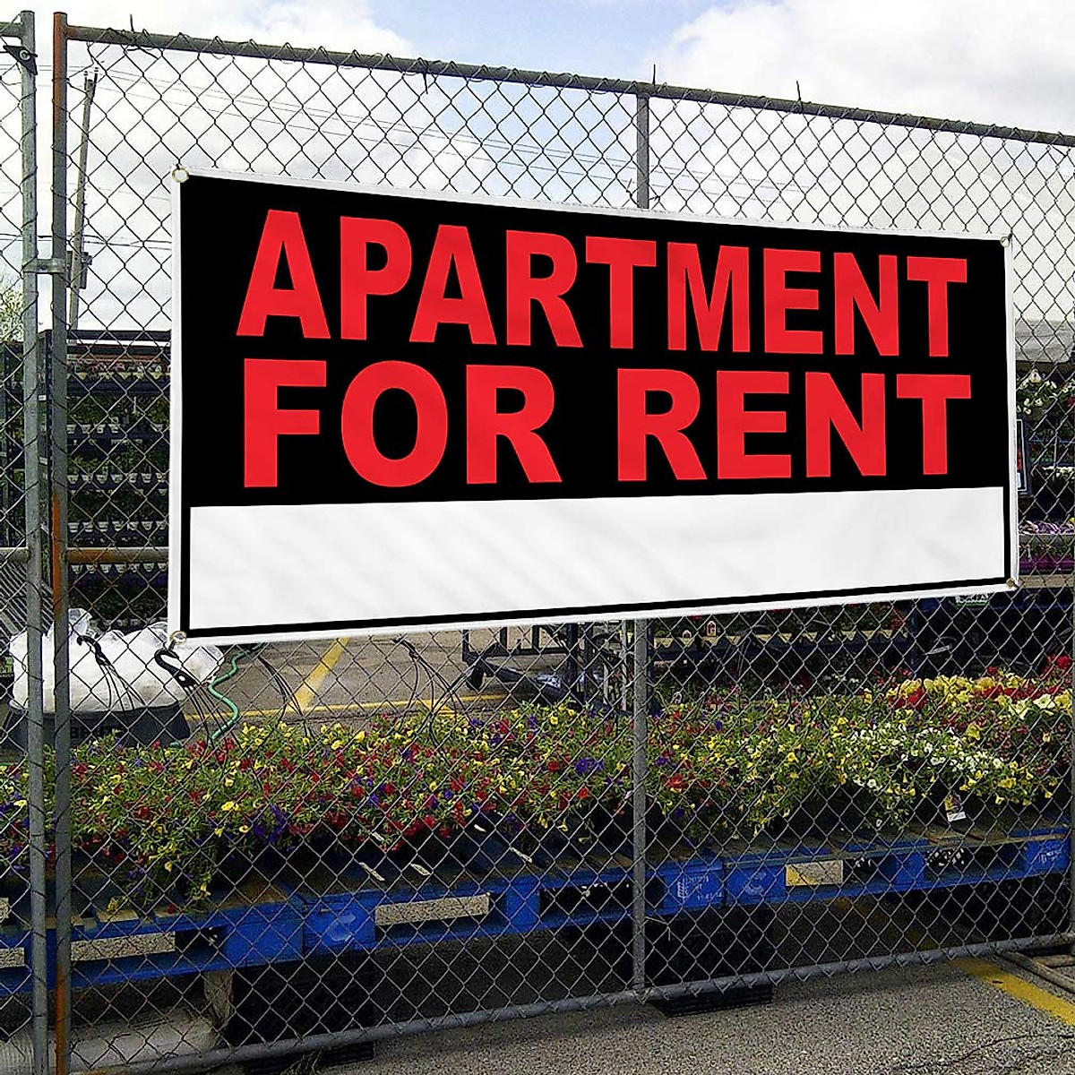 Vinyl Banner Multiple Sizes Apartment for Rent Business A Business Outdoor Weatherproof Industrial Yard Signs Red 4 Grommets 24x36Inches