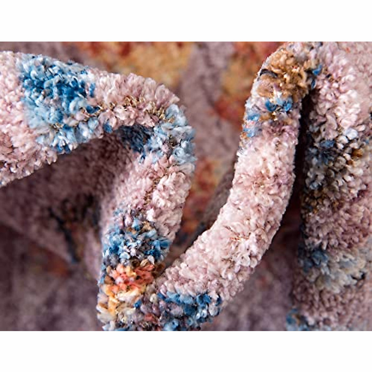 Unique Loom Rainbow Collection Geometric Abstract Modern Watercolor Lilac Area Rug (7' 0 x 10' 0)