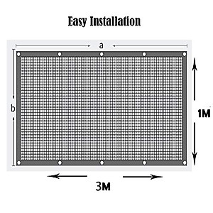 Balcony Privacy Screen Cover, 3.0ft x10ft Fence Screen Balcony Shield Cover UV-Resistant Visibility Reduction Windscreen Garden Fence with Cable Ties (3x10ft, Grey)