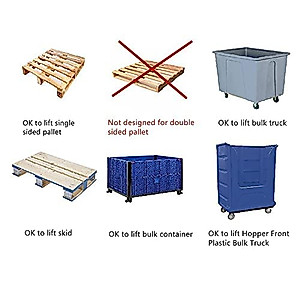 Pake Handling Tools Manual Stacker Hand/Foot Pump Lift Truck - Compact and Easy to Use Hydraulic Lift - 2200 lbs Capacity for Skid/Single Sided Pallet