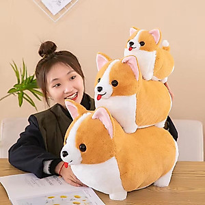Hgplvxj Corgi Dog Stuffed Animal Plush Pillow(13.8inch)