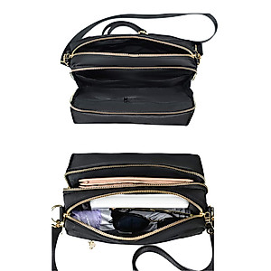 YANAIER Functional Multi Pocket Crossbody Bag for Women Stylish Ladies Shoulder Messenger Bags Purse Army Green B-Large