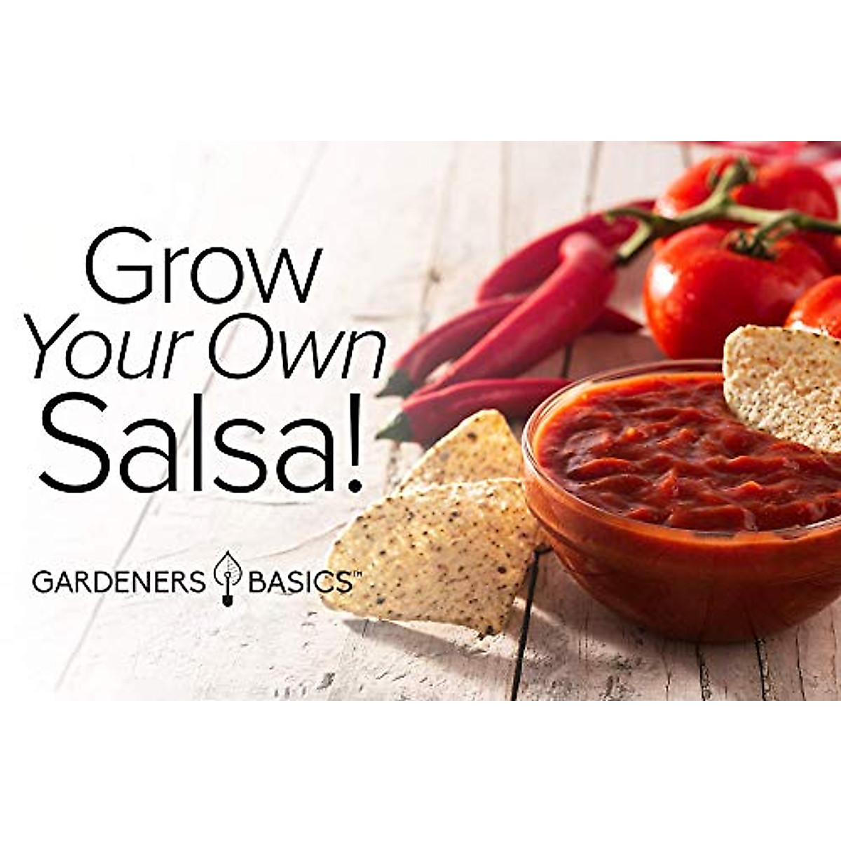 Heirloom Salsa Growing Seed Packets, Roma VF Tomato, Jalapeno, Cilantro, Anaheim and Onion Seeds for Garden Non GMO 5 Free Plant Markers Gardeners Basics