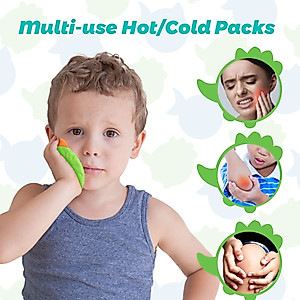 LotFancy Kids Ice Packs for Boo Boos, 3 Pack, Reusable Hot Cold Packs with Cute Plush Sleeves, Small Round Gel Beads Pads for Injuries, Headache, Fever, Wisdom Teeth, Pain Relief, 4.75”