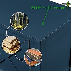 INMOZATA Console Table for Living Room, Narrow Entryway Tables for Foyer Wood Cabinet with Storage and Shelf, Sofa Table for Coffee Bar, Kitchen, Hallway, Dining,Navy Blue