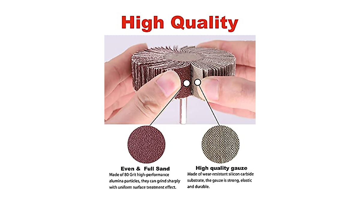 40-Pack Abrasive Flap Wheel Set for Sanding & Grinding | Rocaris