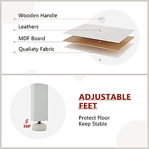 LYNCOHOME White Dresser for Bedroom, 6 Drawer Wooden Dresse, Small Dresser for Bedroom and 50" Tv, Entertainment Center with Metal Frame, Wooden Top,Dressers for Kids, Fabric Dressers for Nursery