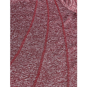 MOQIVGI Workout Shirts for Women Loose Fit Short Sleeve Crew Neck Performance Athletic Clothes Tees Red Large