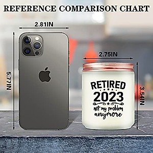 Maybeone Retirement Gifts for Women Men - Scented Candle Gift for Retirement Women Coworker - Retired 2023 Not My Problem Anymore - Best Retirement Gifts for Mom, Wife, Coworkers, Boss