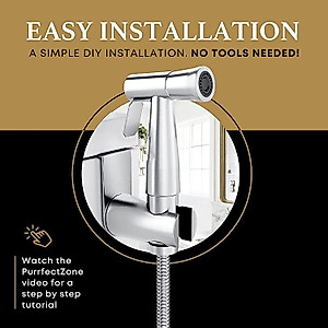 Generic Bidet Sprayer for Toilet,Handheld Bidet,Bidet Attachment for Toilet-Adjustable Water Pressure Control with Bidet Hose for Feminine Wash,Support Wall or Toilet Mount (Silver)