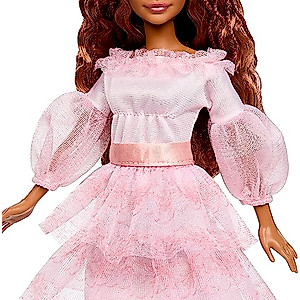 Disney The Little Mermaid, Celebration Ariel Doll with Red Hair and Pink Dress, Toys Inspired by The Movie
