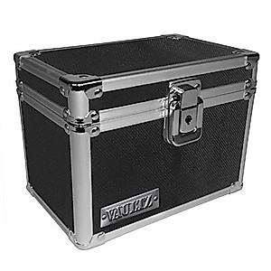 Vaultz Lockable Index Card Holder - Flash Card Organizer for Recipes, Passwords or Studying Holds 450 4x6 Notecards - Index Card Box Study Accessories, Black