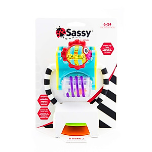 Sassy Fishy Fascination Station 2-in-1 Suction Cup High Chair Toy | Developmental Tray Toy for Early Learning | for Ages 6 Months and Up