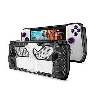 Yebowe Protective Case for ASUS Rog Ally 2023, Full Body Shockproof Protector Case Cover with Stand Non-Slip Handheld Game Console Skin for Rog Ally Accessories