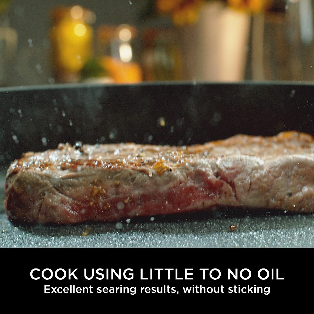 Ninja ZEROSTICK Stainless Steel Cookware 30cm Frying Pan, Long Lasting, Non-Stick, Induction Compatible Frying Pan, Oven Safe to 260°C, Cast Stainless Steel Handle C60030UK