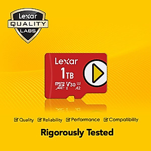 Lexar 1TB PLAY micro SD Card, UHS-I, C10, U3, V30, A2, Full-HD Video, Up To 150MB/s, Expanded Storage for Nintendo-Switch, Gaming Devices, Smartphones, Tablets (LMSPLAY001T-BNNNU)