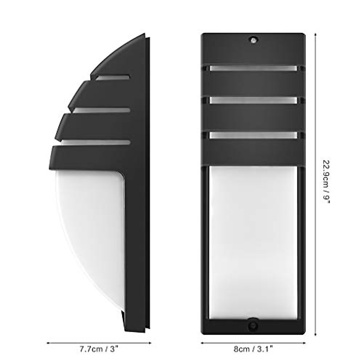 Modern Wall Lamp, Simple Semi-Horizontal LED Light, Home Aluminum Waterproof Lamp, for Corridor Aisle Garden Outdoor, Pack of 2